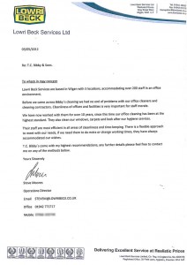 Lowri Beck testimonial